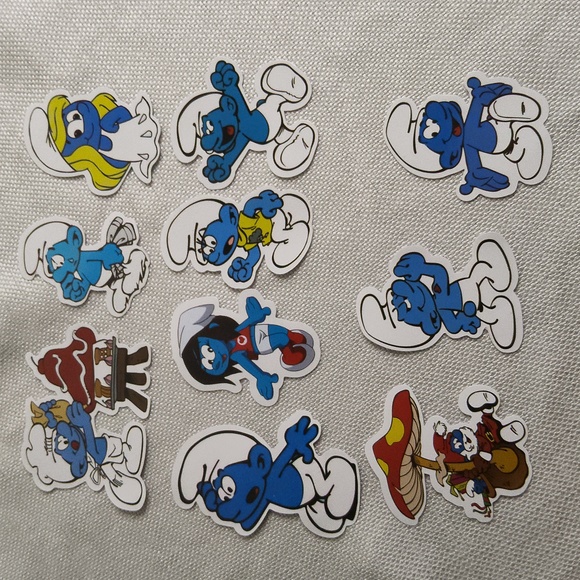 Other | Smurf Stickers Smurfette Papa Smurf Bundle 4 | Poshmark